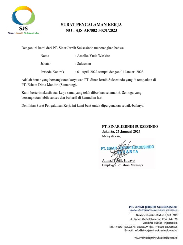 PT Sinar Jernih Suksesindo | PDF