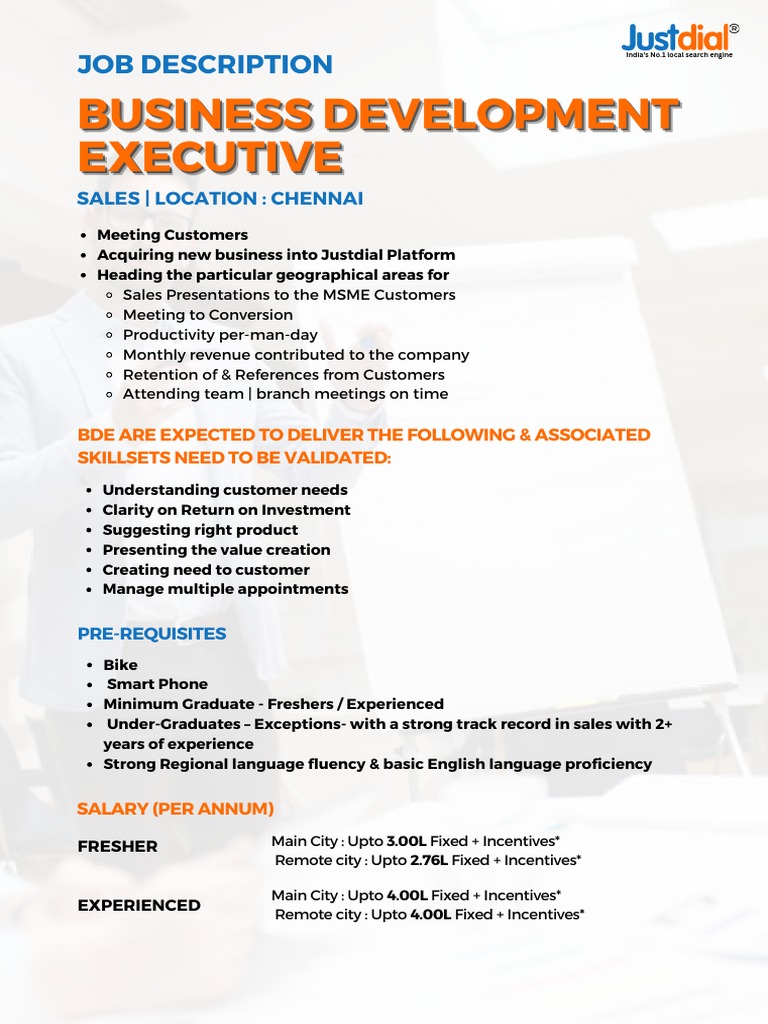 BDE - Job Description | PDF