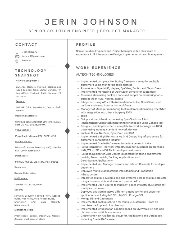 Jerin Johnson | PDF | Open Stack | Computer Network