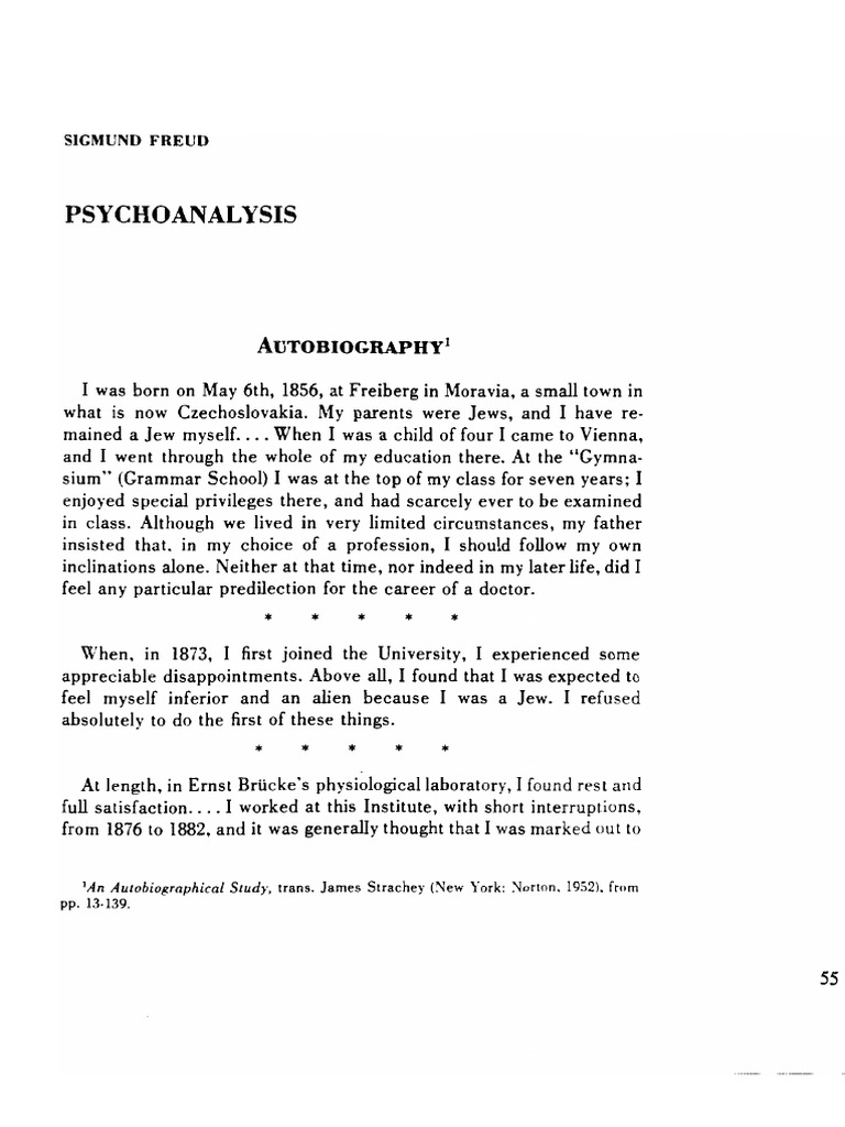 Sigmund Freud - Psychoanalysis | PDF