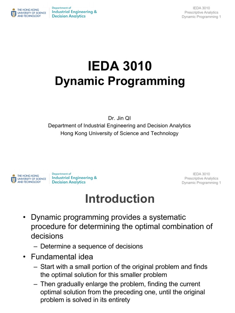 Part4 1 Deterministic Full | PDF | Dynamic Programming | Applied Mathematics
