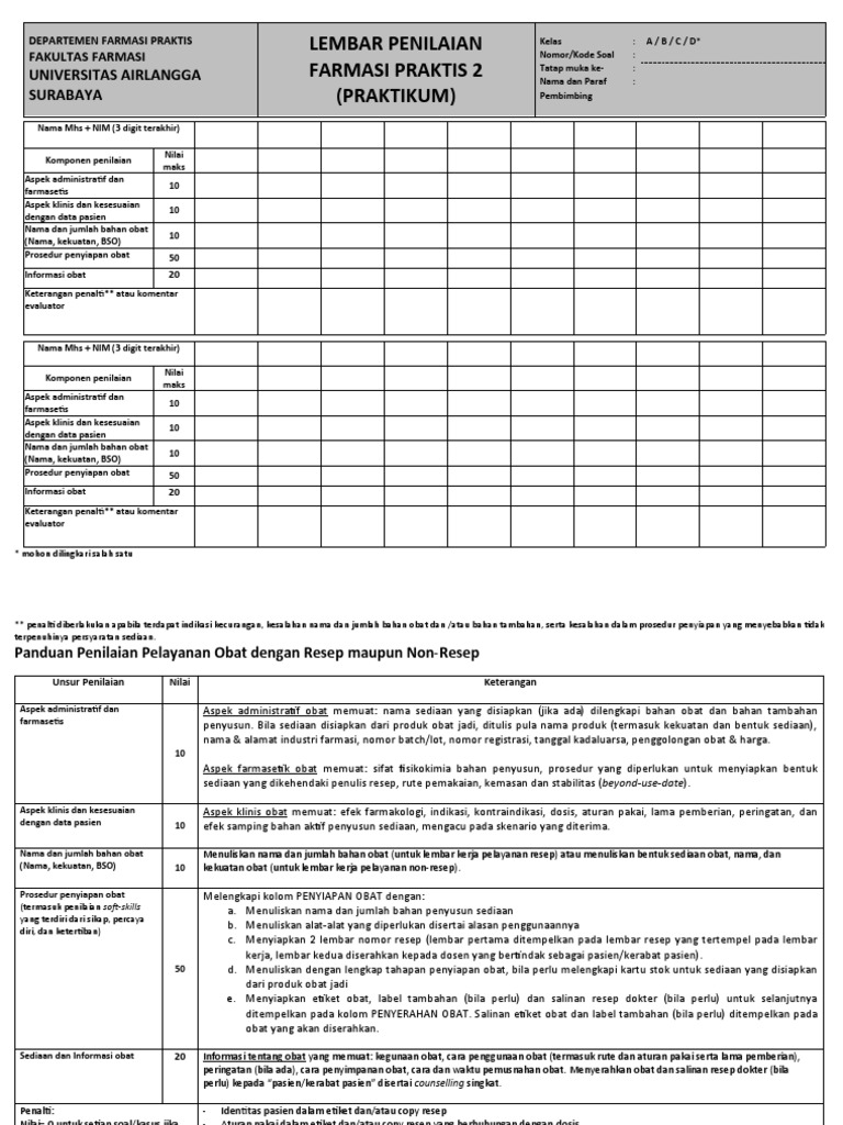 FP 2_Lembar Penilaian 2023_REV | PDF