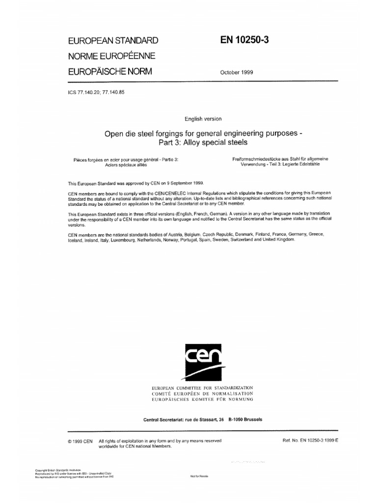 En 10250-3 | PDF