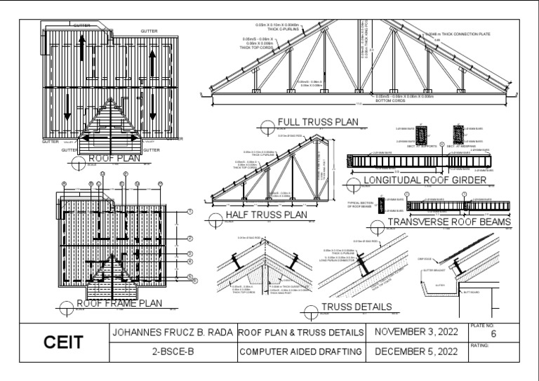 Roof Plan & Details Rada | Download Free PDF | Building Engineering ...