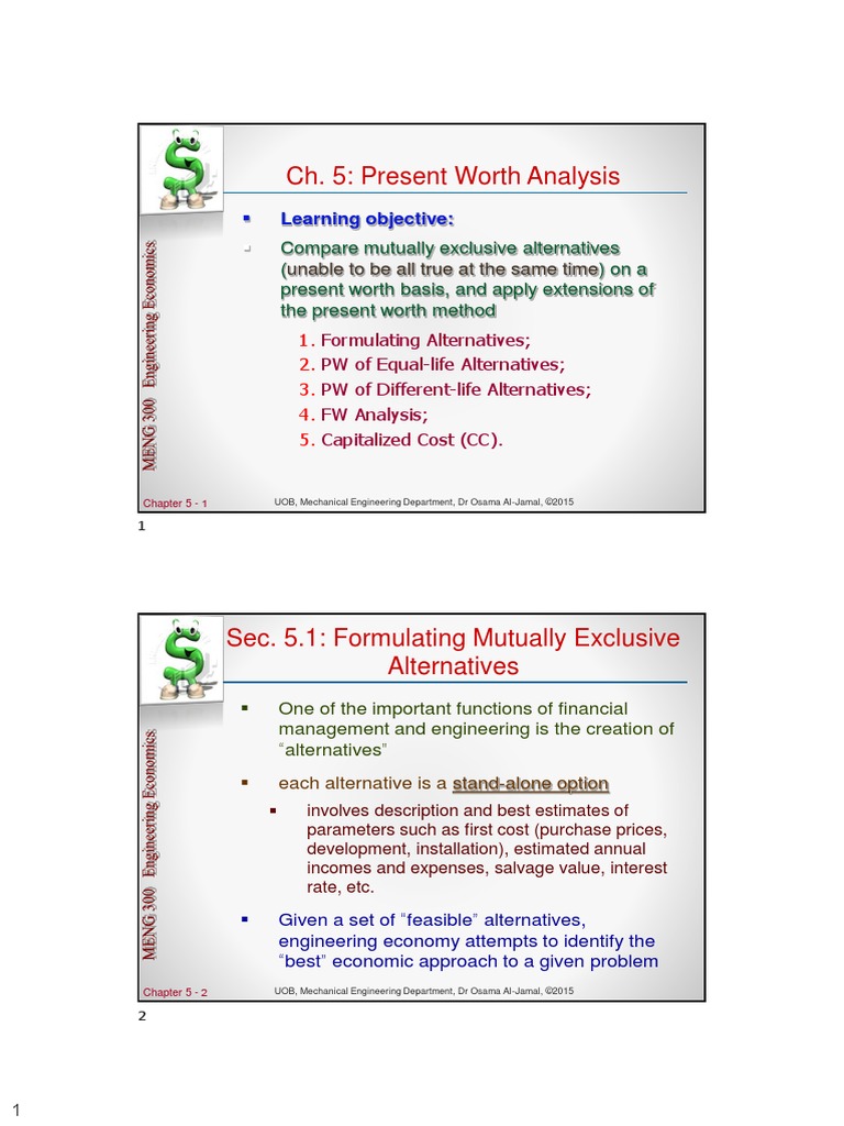 Engineering Economics Chapter 5 | PDF | Engineering | Interest