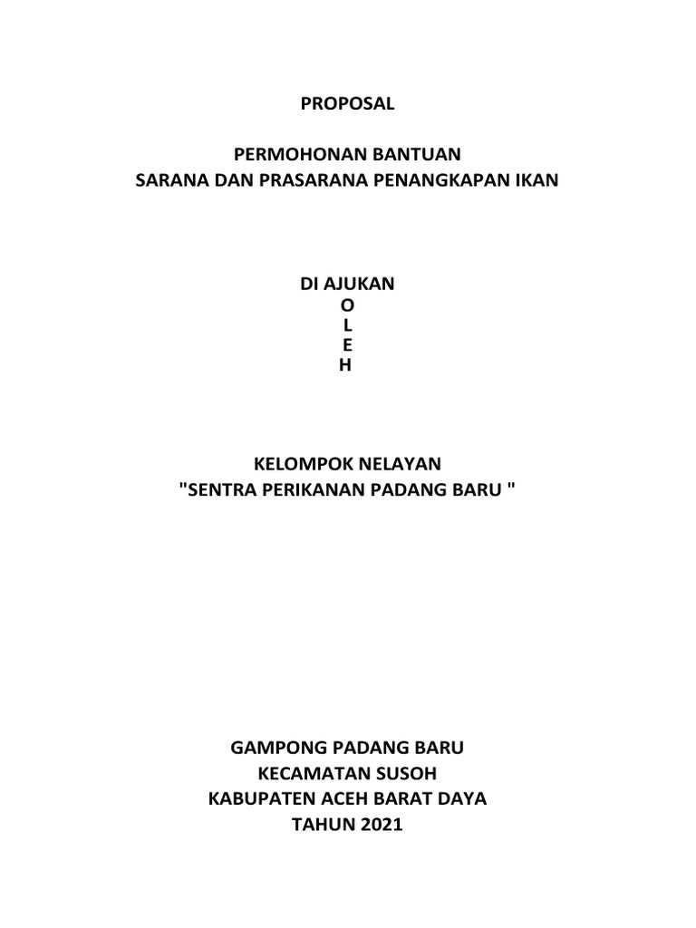 Proposal Kub Nelayan Mandiri | PDF