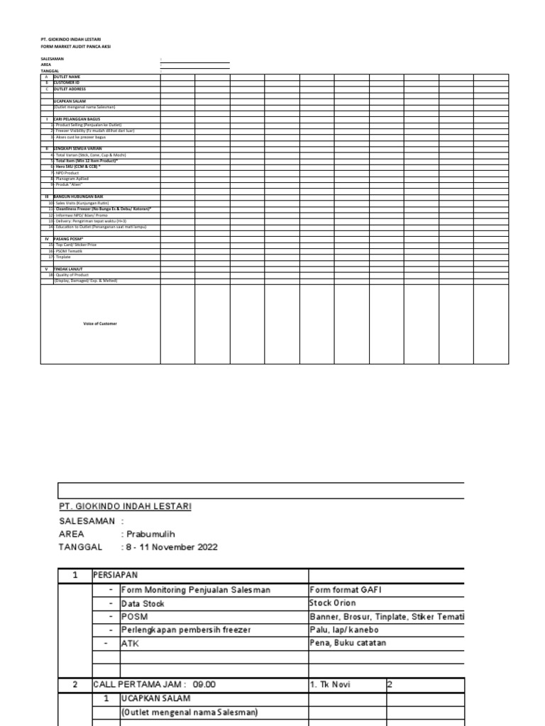 Form Market Audit GIL | PDF