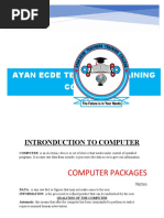 Computer-Packages - Notes | PDF