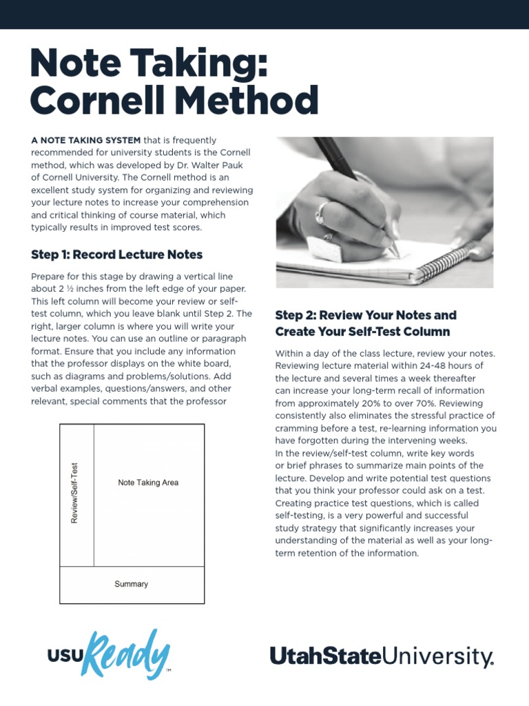 Cornell Note-Taking Method | PDF | Mental Processes | Education Theory