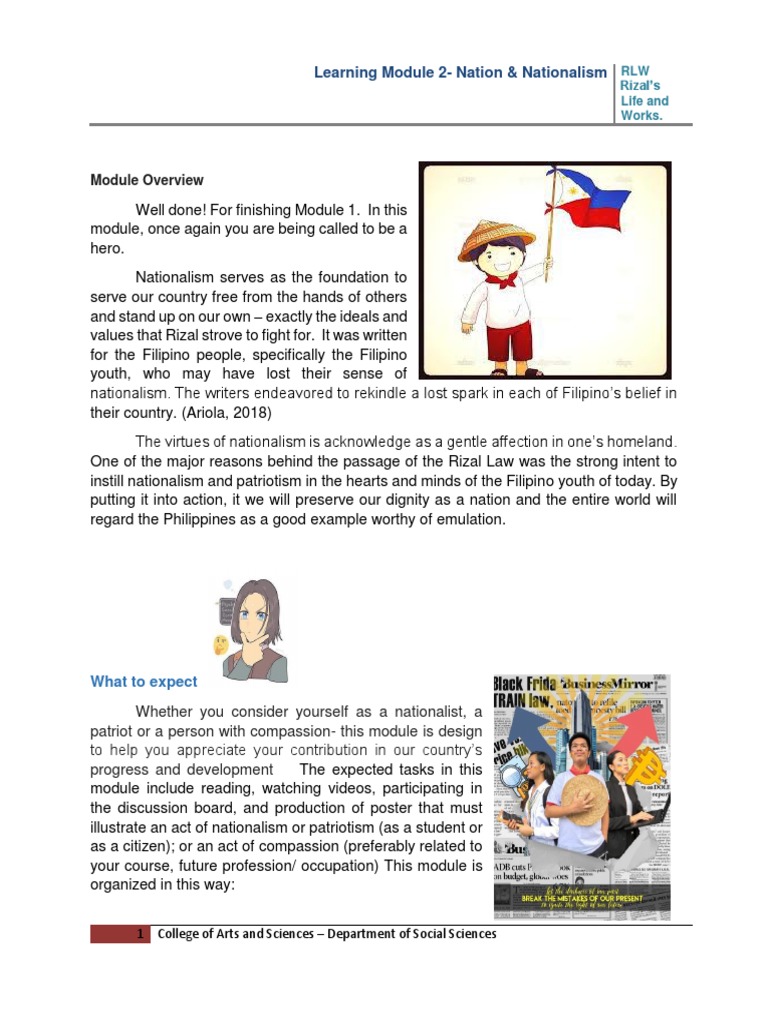 Module 02 RLW 1 | PDF | Nationalism | Philippines