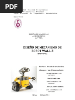 Wall E Proyect | PDF | Robot | Robótica