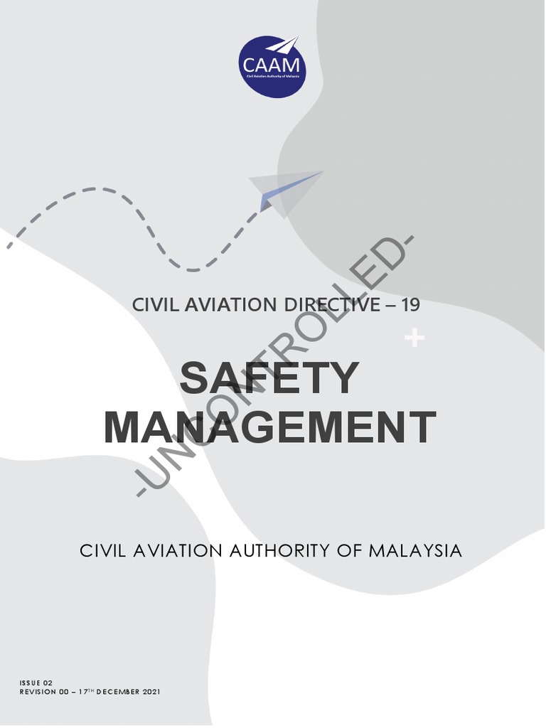 CAD 19 Safety Management ISS02 - REV00 1 | PDF | Safety | Aircraft