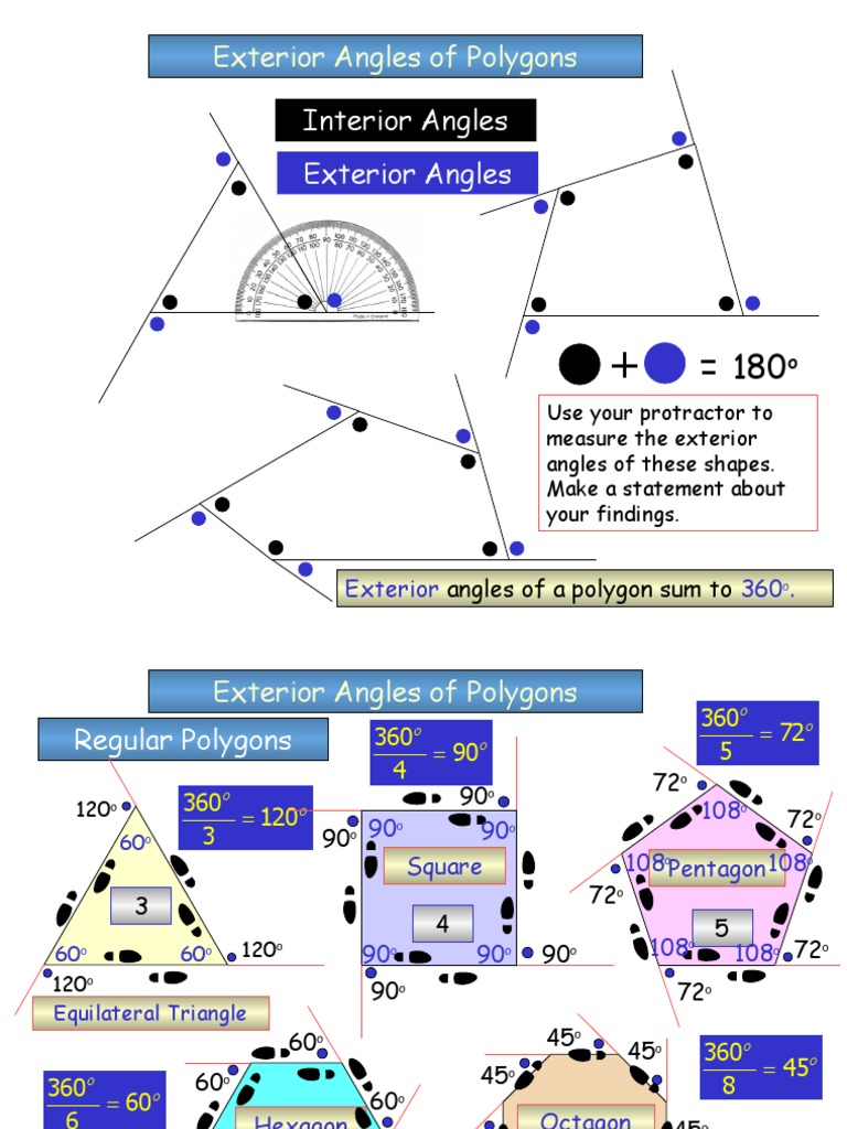Exterior Angles of Regular Polygons | PDF | Convex Geometry ...