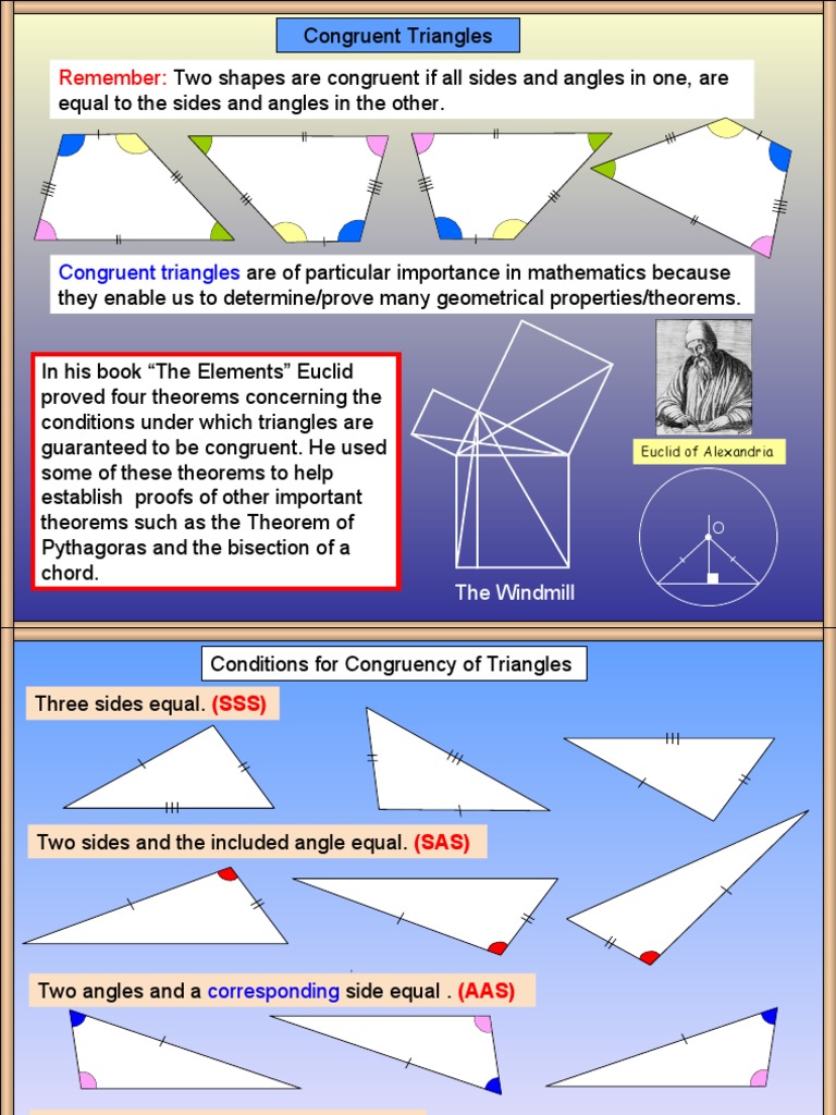Congruent Triangles Identification | PDF | Triangle | Classical Geometry