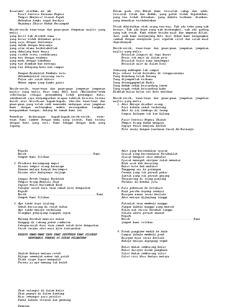 Konsep Acara Cecah Inai 2 | PDF