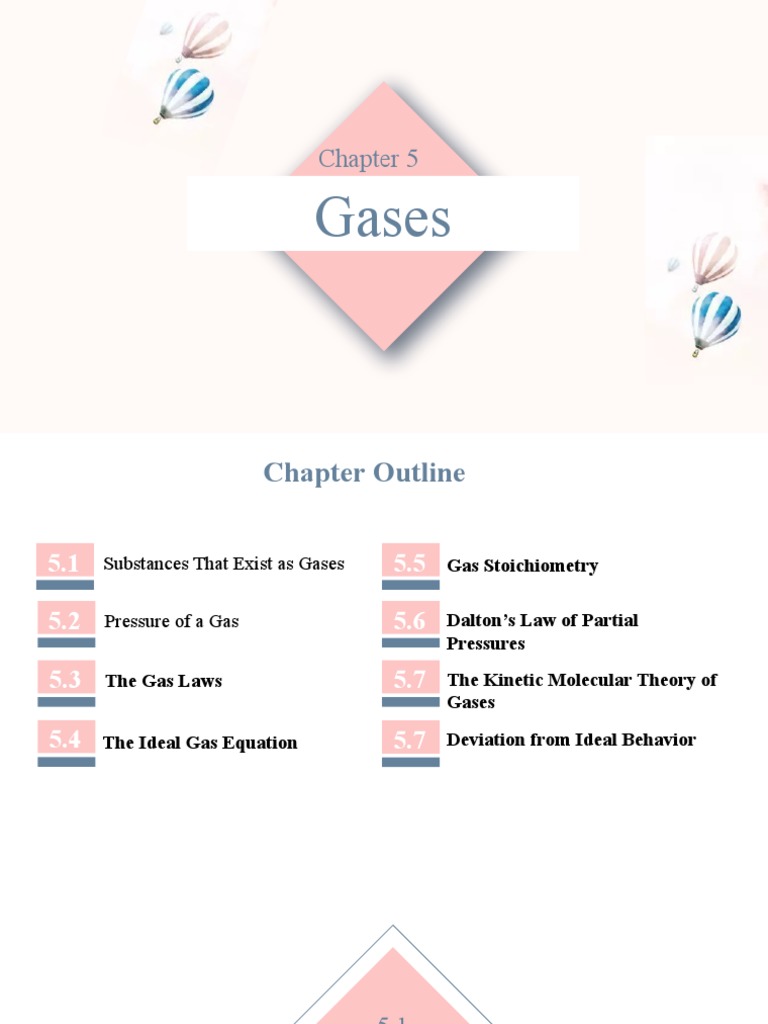Chapter 5 Gases | PDF