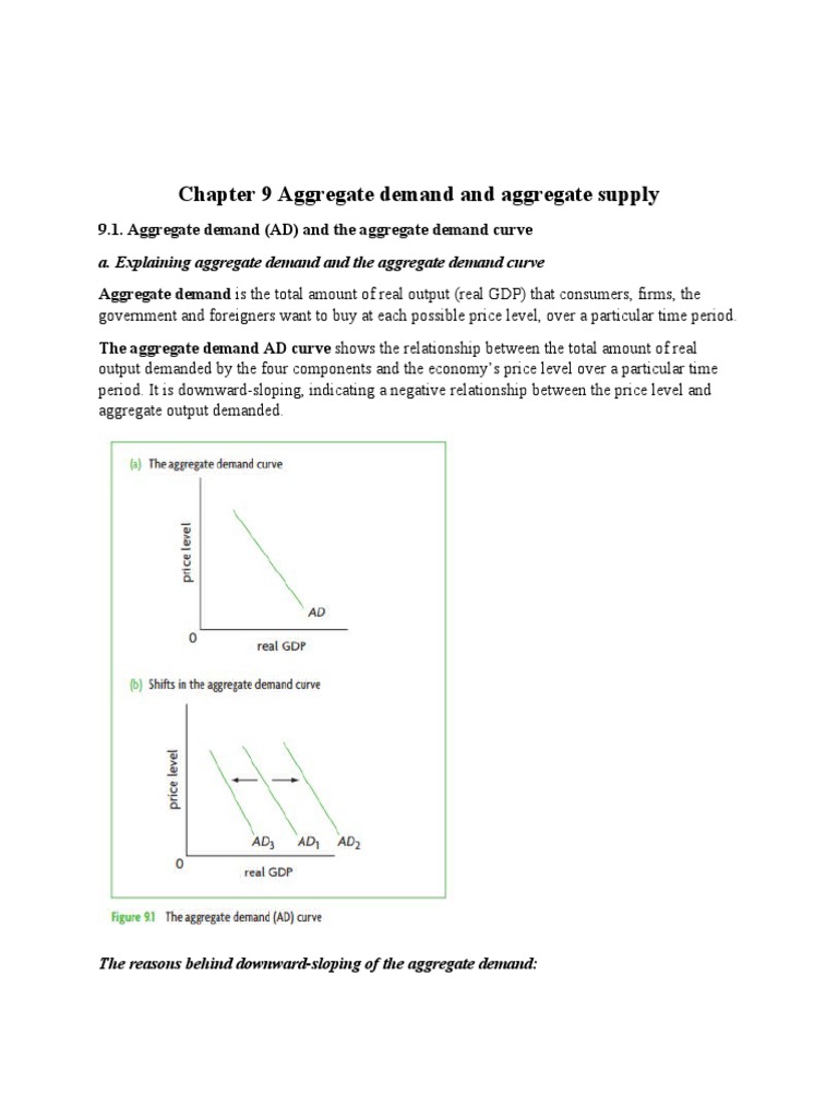 Chapter 9 Aggregate Demand and Aggregate Supply | PDF | Aggregate Demand | Long Run And Short Run