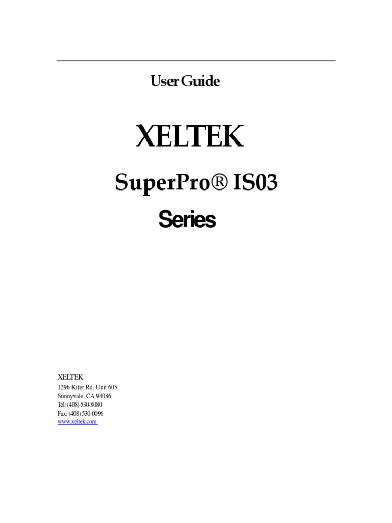 SUPERPRO IS03 Manual | PDF | Installation (Computer Programs) | Computer File