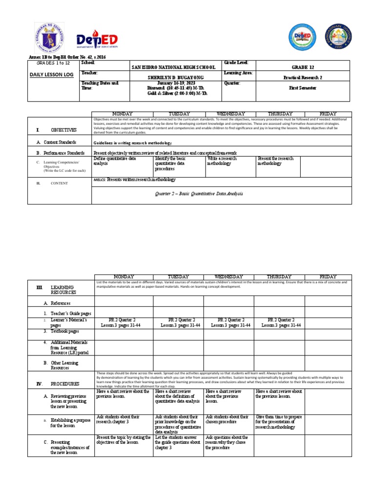 DLL-PRACTICAL-RESEARCH (Done) | PDF | Methodology | Learning