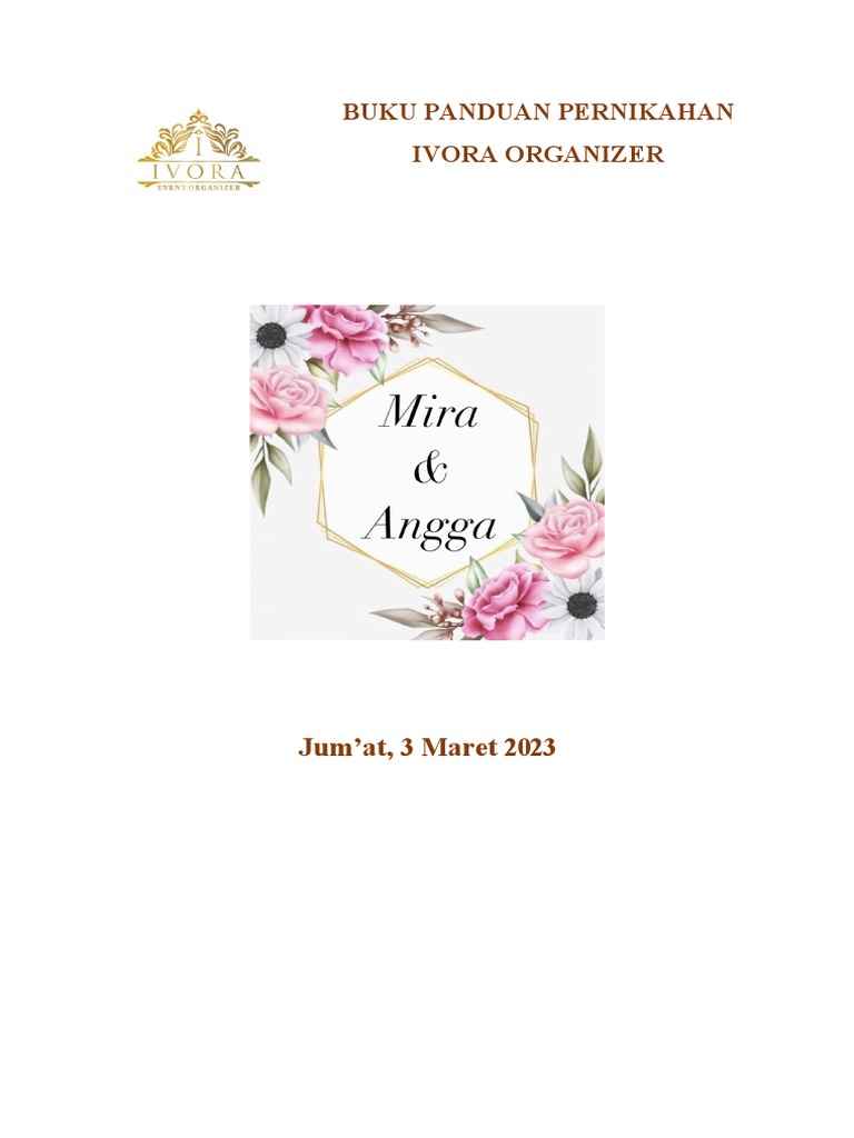 BUKU PANDUAN AKAD NIKAH MIRA & ANGGA 3 MARET 2023 | PDF