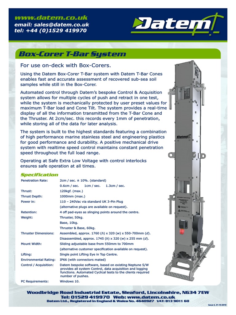 Box-Corer T-Bar System - Issue 2 | PDF | Computer Engineering ...