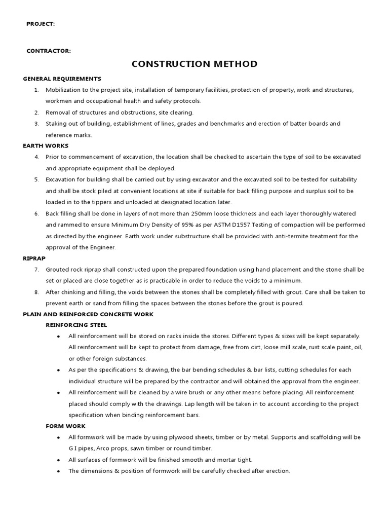 Construction Methodology and Scope of Works for a Crematorium Facility ...