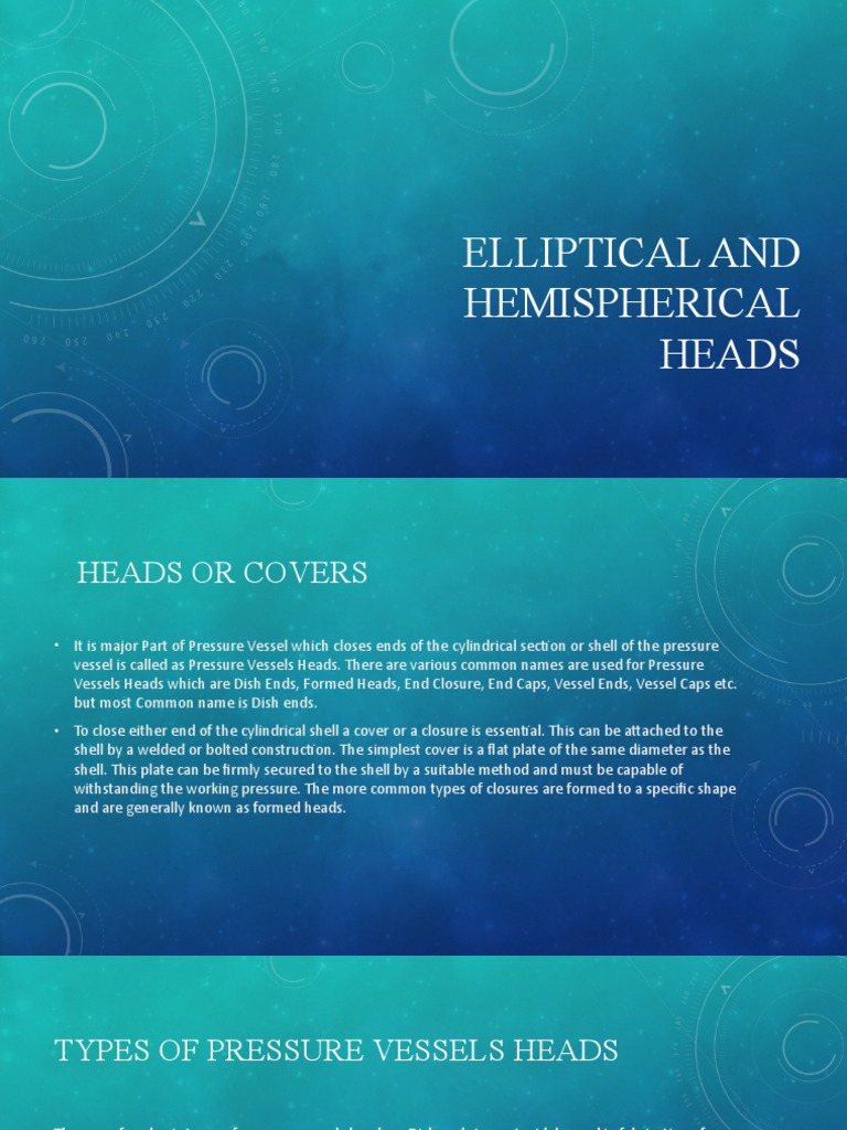 Types of Pressure Vessel Heads Explained | PDF | Sphere | Ellipse