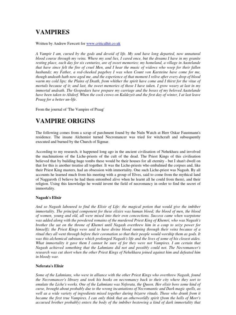 Vampires | PDF | Religion & Spirituality