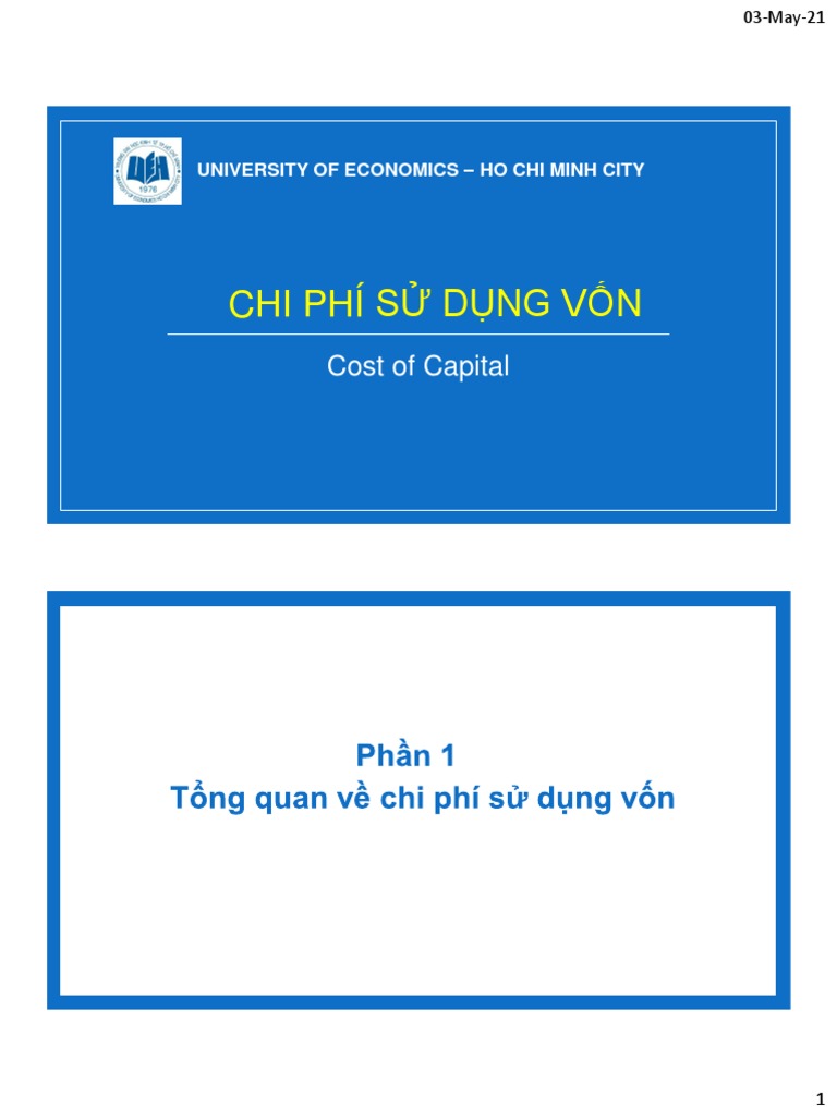 Lecture 5 - Cost of Capital | PDF