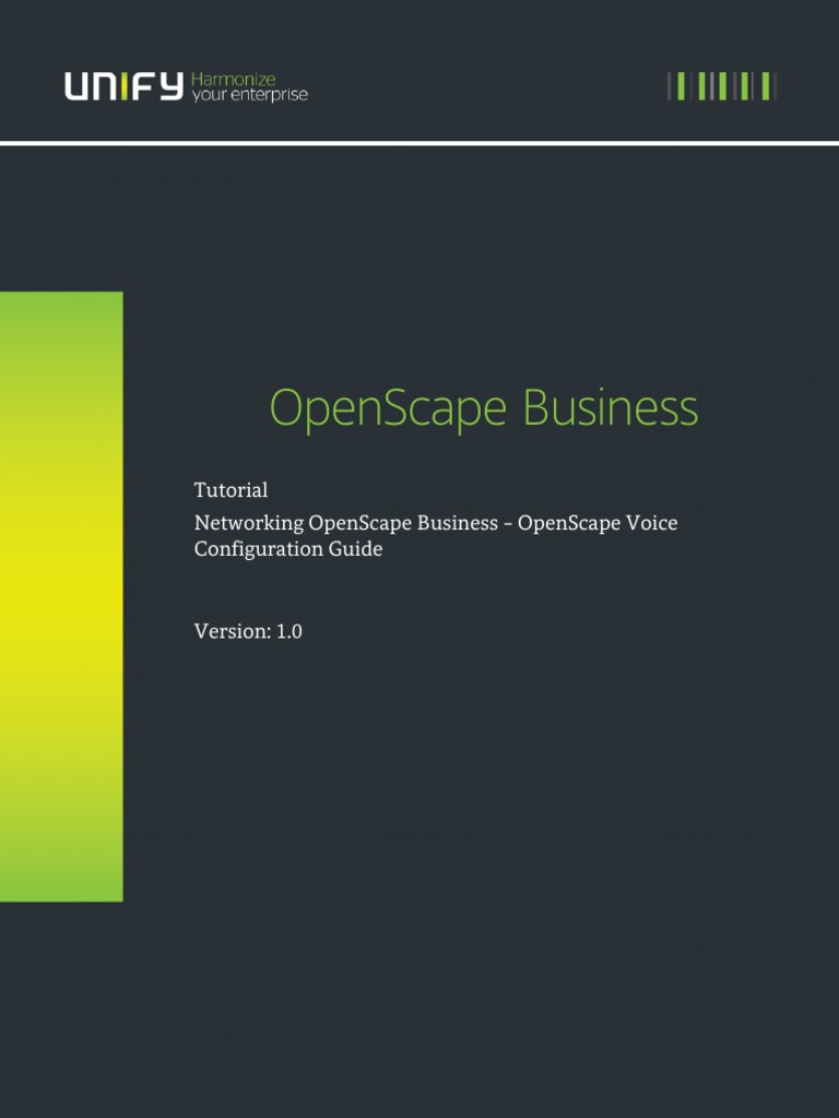 Configuration Guide OpenScapeBusiness OpenScape Voice V1 | PDF ...
