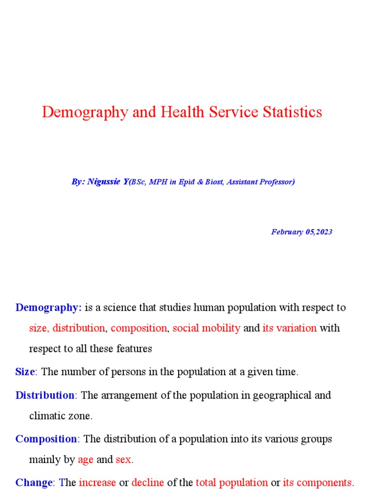 L4 Demography & Health Service Statistics | PDF | Demography | Census