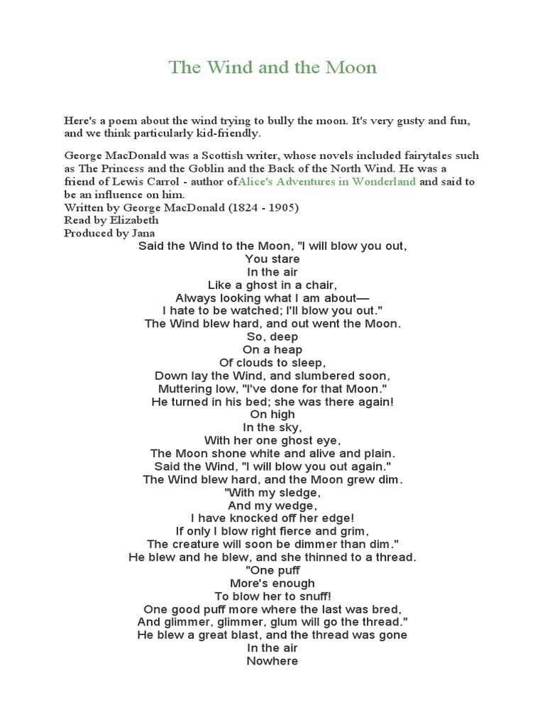 The Wind and The Moon | PDF