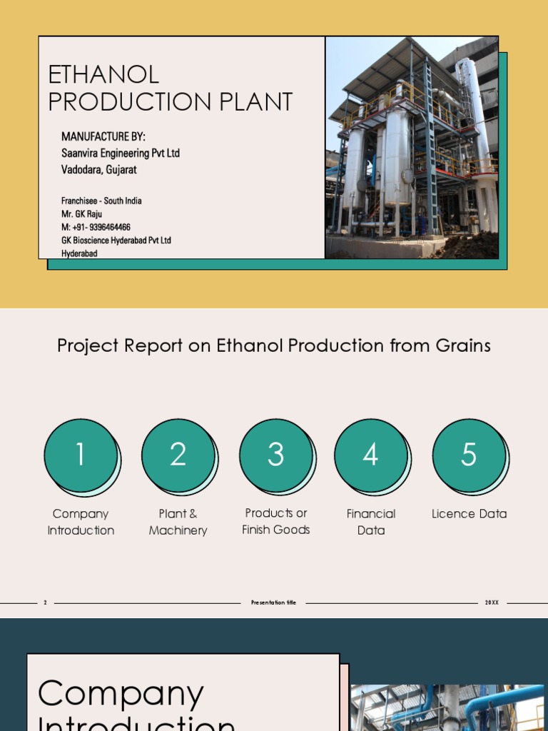 Ethanol Production Plant Project Report | PDF | Interest | Ethanol
