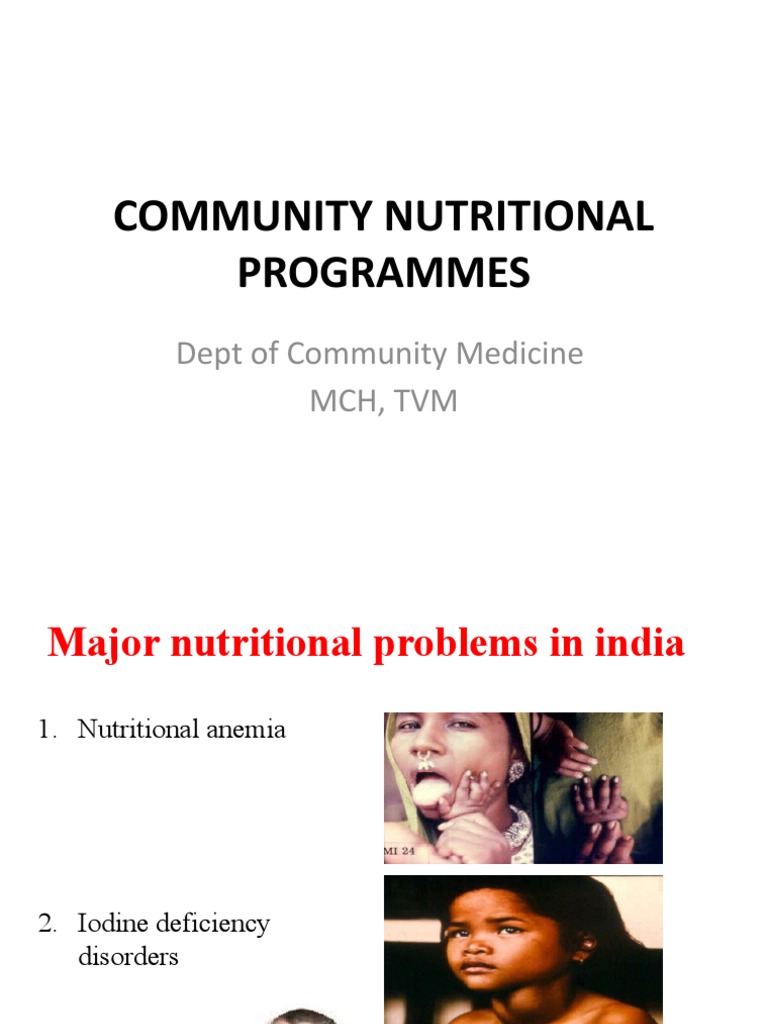 Community Nutrition Programme Pdf Malnutrition Vitamin A