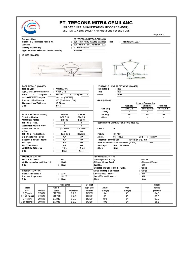 PQR A106 HAL-1 | PDF | Construction | Welding