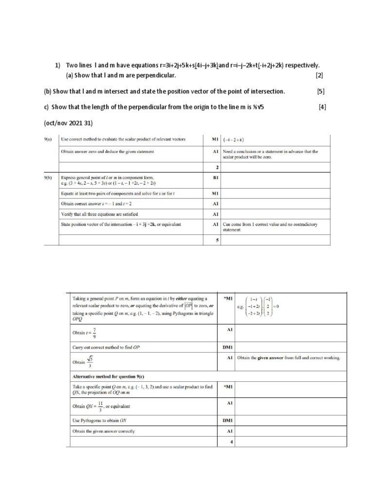 Vector Geometry Problems and Solutions | PDF | Teaching Methods & Materials