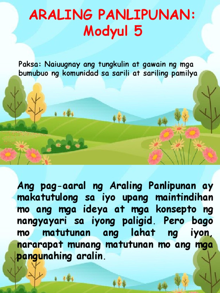 Q1 - ARPAN - MOD 5 - Naiuugnay Ang Tungkulin at Gawain | PDF