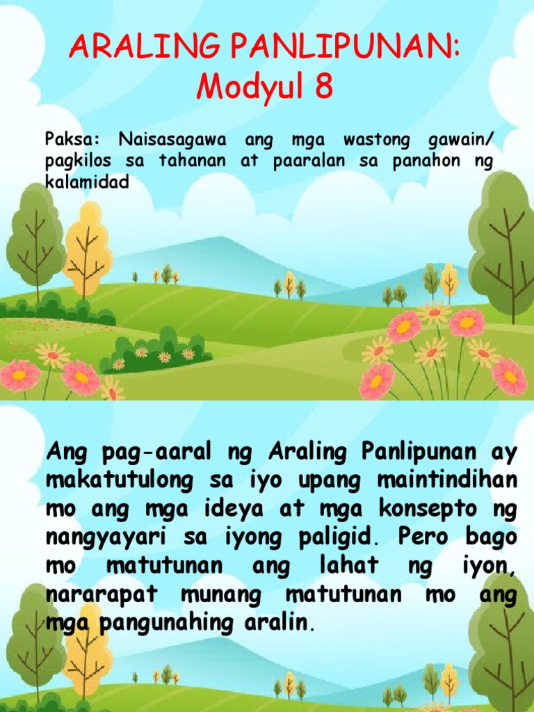 Q1 - ARPAN - MOD 8 - Naisasagawa Ang Mga Wastong Gawain | PDF