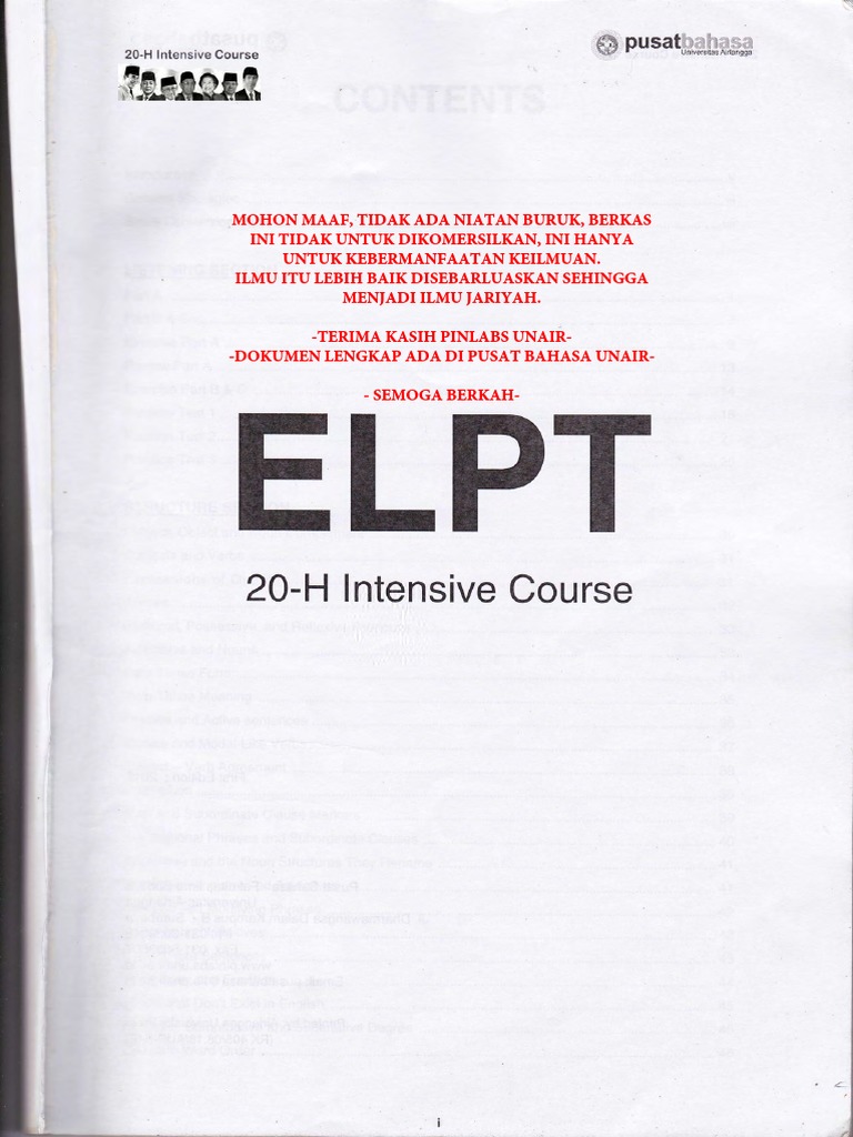 ELPT - Intensive Course | PDF | Noun | Plural