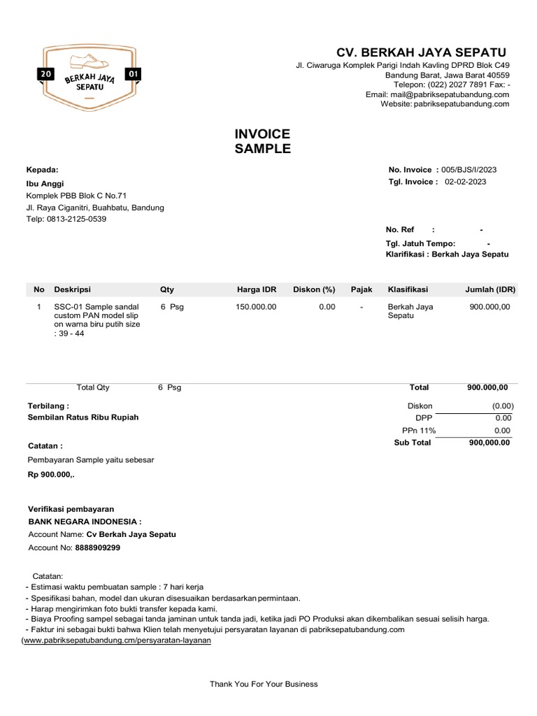 Invoice Sample | PDF
