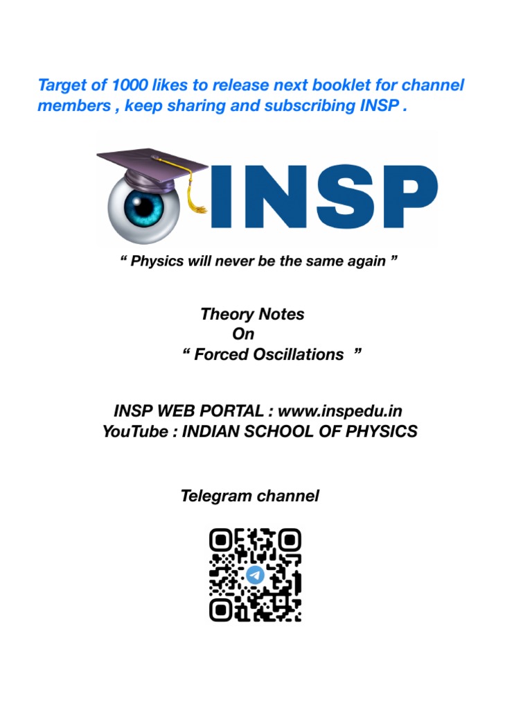 Forced & Damped Oscillations (INSP) | PDF | Damping | Oscillation