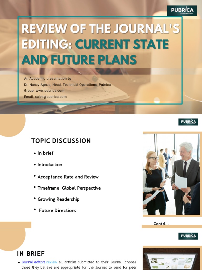 Review of The Journal's Editing Current State and Future Plans | PDF ...