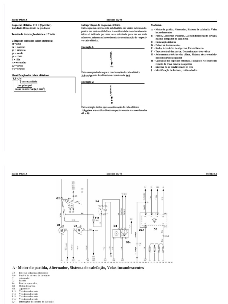 Qdoc - Tips - Esquema Eletrico Sprinter 310d | PDF | Relé | Ar condicionado