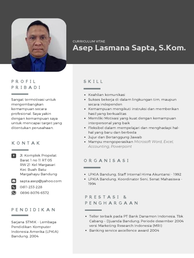 CV SERTIFIKAT - ASEP LASMANA SAPTA_opt | PDF