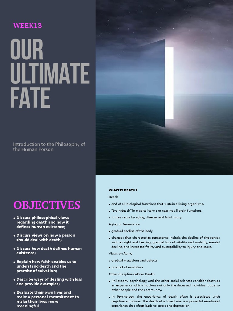 Understanding Our Ultimate Fate: An Introduction to Views on Death and ...