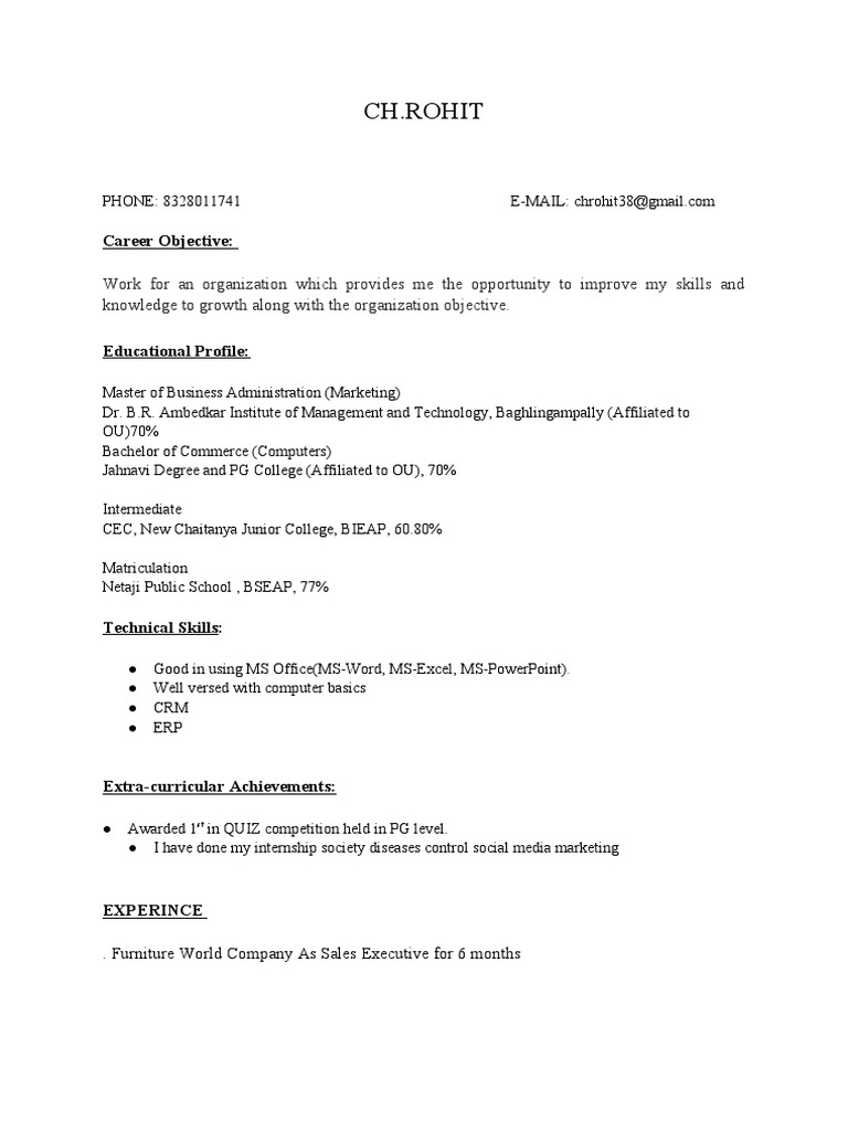 Rohit Resume | PDF | Career & Growth | Computers