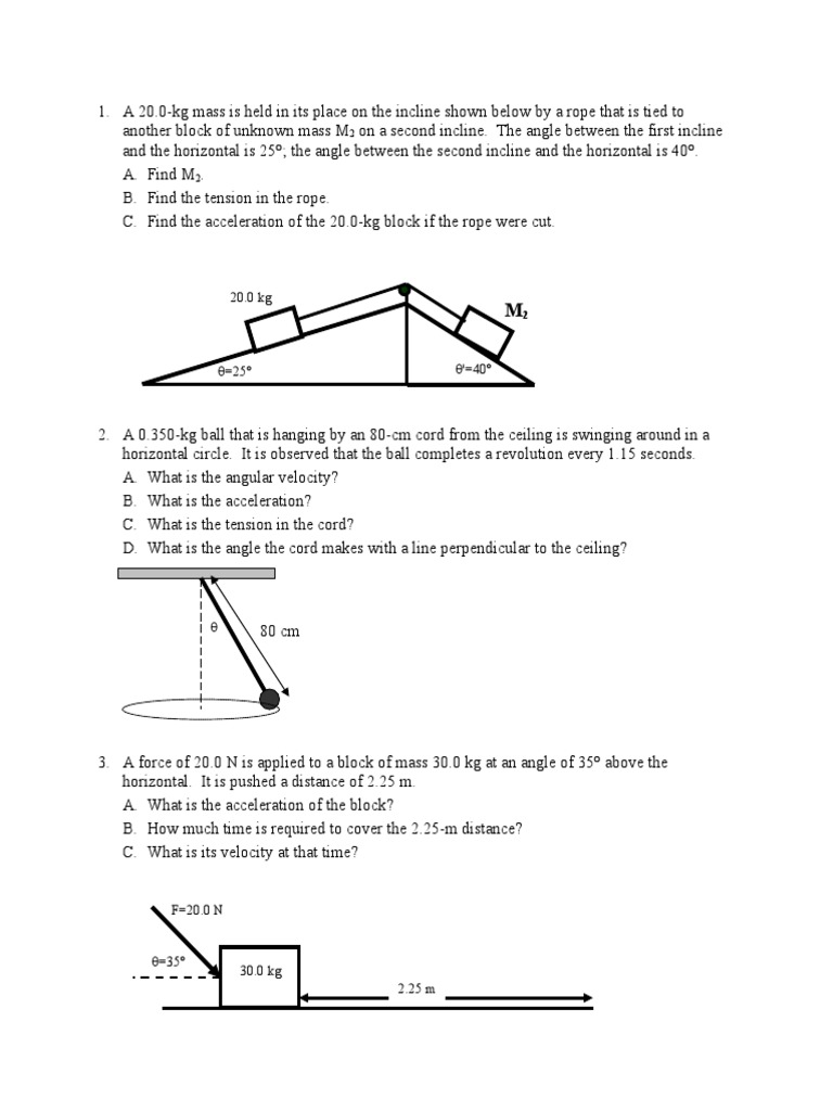 p105 f06 Practice Test 2 | PDF | Force | Friction