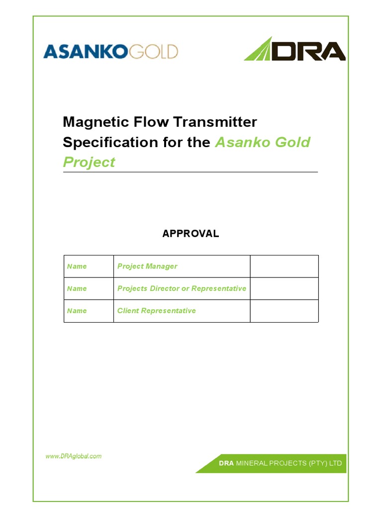 X PGNDP0464 03 ECI SPC 017 Magnetic Flow Transmitter Specification RevA ...