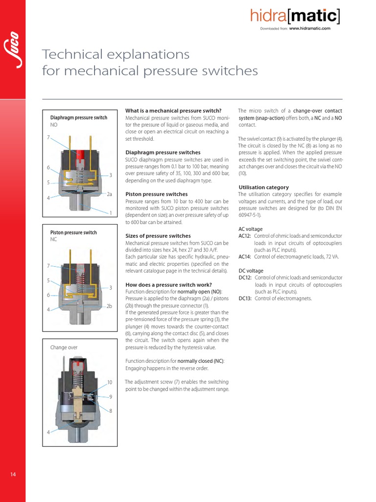 Technical Explanations For Mechanical Pressure Switches: What Is A Mechanical Pressure Switch ...