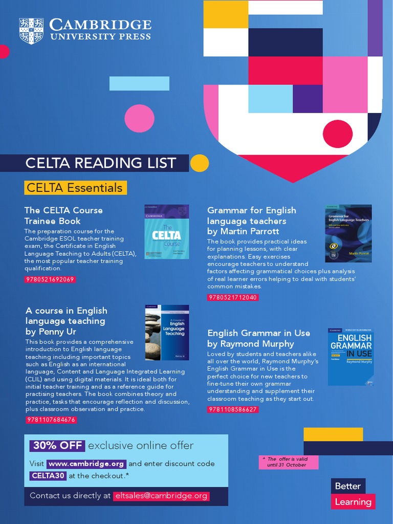 Celta Reading List Celta30 HL | PDF | English As A Second Or Foreign ...